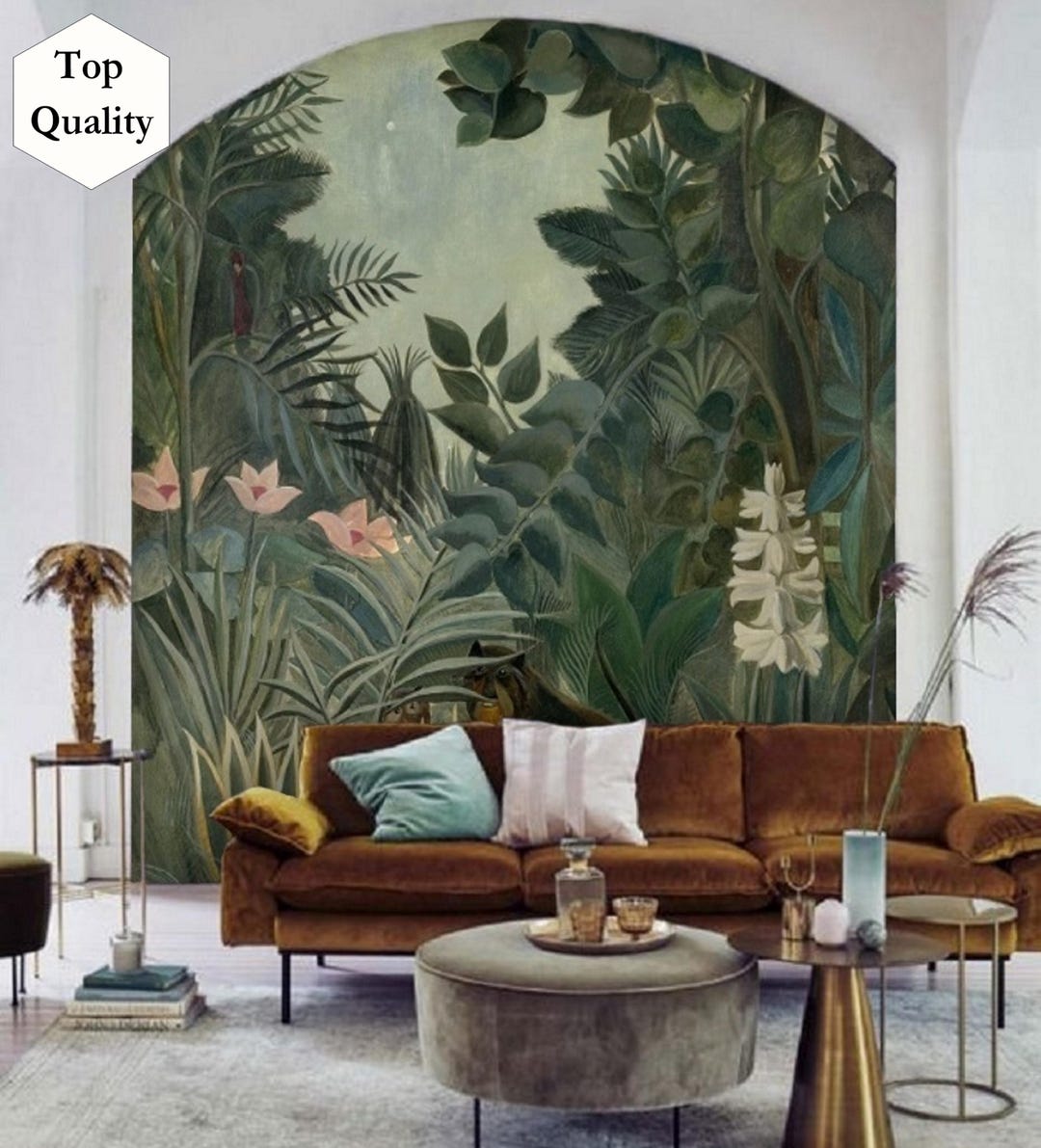 The Equatorial Jungle Wallpaper Green, Removable Peel and Stick ...