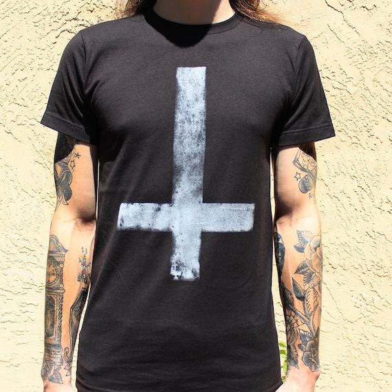 Stone Textured Inverted Cross Tee | Etsy