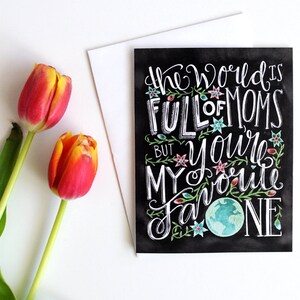 Mothers Day Card, Mothers Day Gift, Chalkboard Card, Celebrating Mom ...