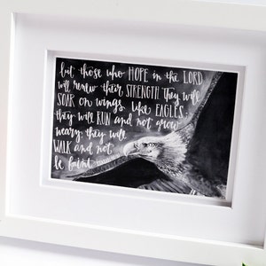 Christian Art, Scripture Art, Bible Verse Art, Isaiah 40:31, Chalkboard ...