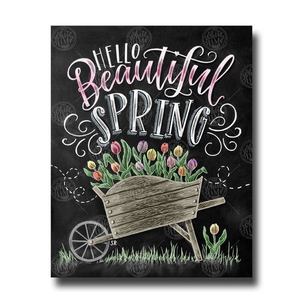 Spring Chalkboard - Etsy