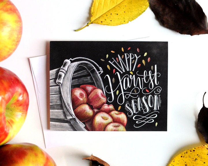 Thanksgiving Card Harvest Card Fall Harvest Fall Card - Etsy