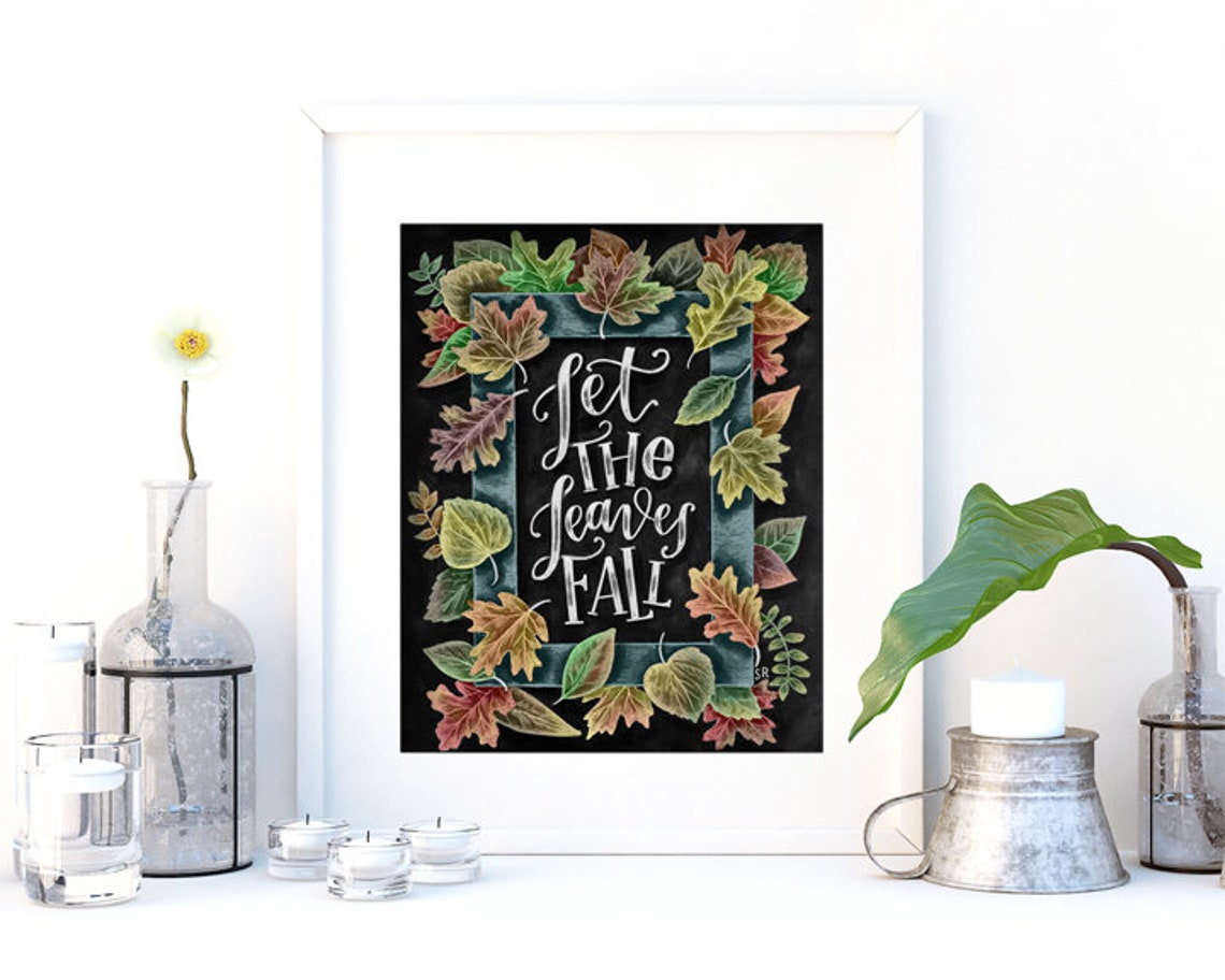 Happy Fall Chalkboard Art Chalk Art Fall Decor Fall | Etsy