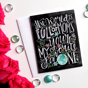 Mothers Day Card, Mothers Day Gift, Chalkboard Card, Celebrating Mom ...