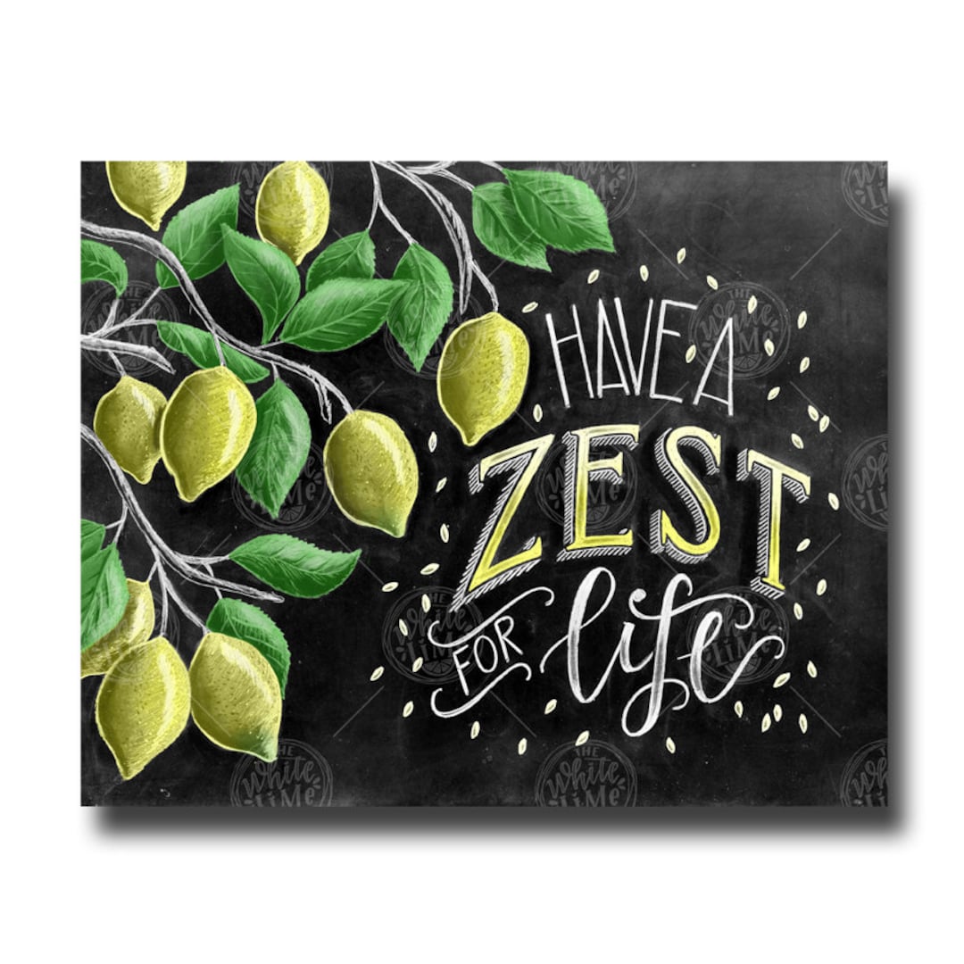 Lemon Print, Lemon Art, Chalk Art, Chalkboard Art, Lemon Tree, Zest ...
