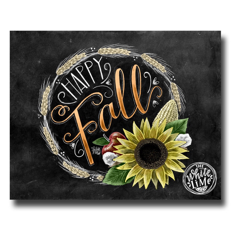 Fall Sign Happy Fall Yall Fall Wreath Chalkboard Art Chalk | Etsy