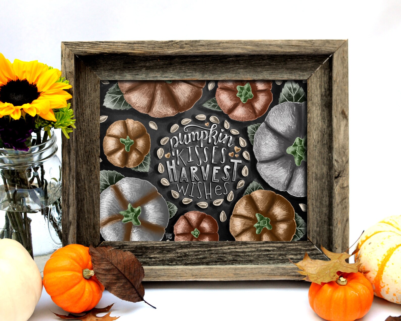 Pumpkin Decor Fall Sign Pumpkin Print Chalkboard Art Chalk | Etsy