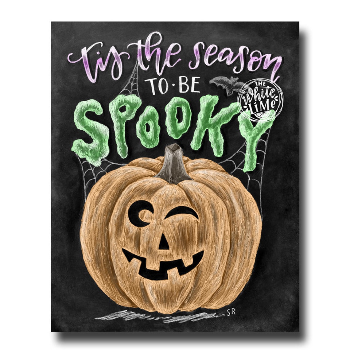 Tis the Season to Be Spooky Halloween Art Chalkboard Art | Etsy