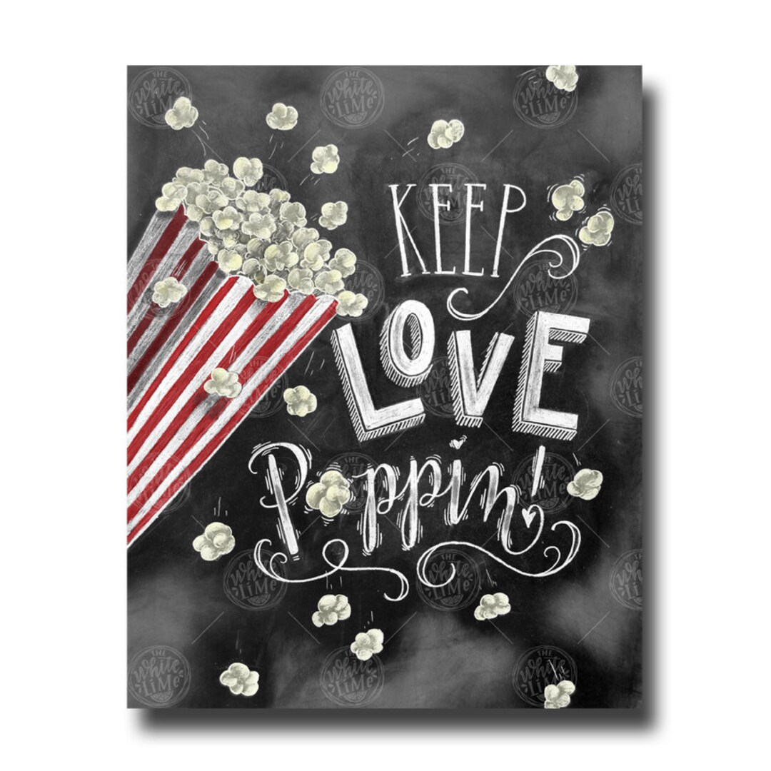Popcorn Bar, Wedding Popcorn Bar, Popcorn Bar Sign, Chalkboard Art ...