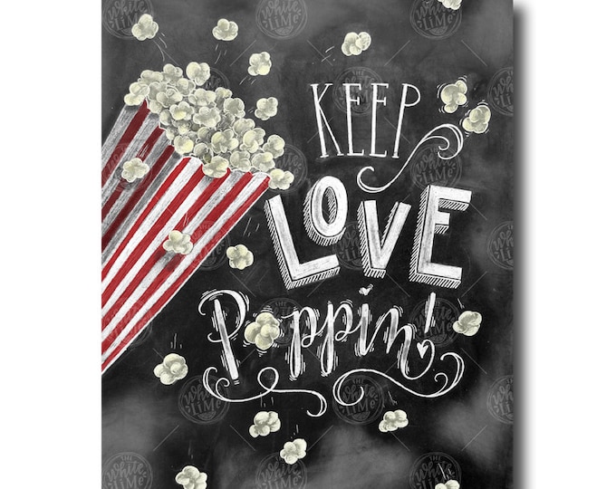 Popcorn Bar, Wedding Popcorn Bar, Popcorn Bar Sign, Chalkboard Art ...
