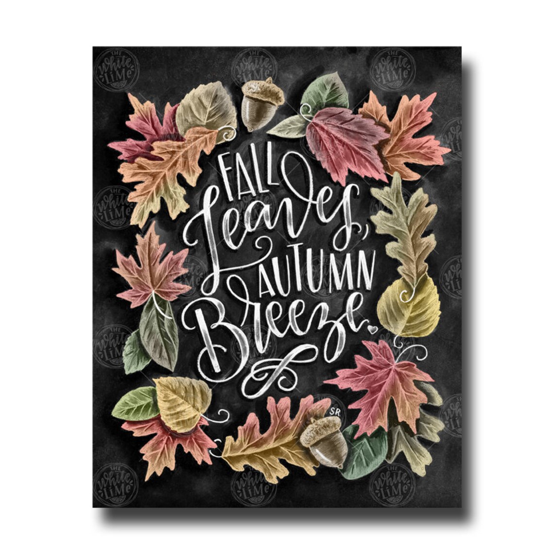 Fall Sign Fall Breeze Autumn Leaves Chalkboard Art Chalk - Etsy UK