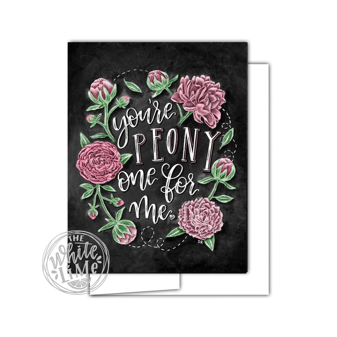 Valentine's Day Card, Punny Love Card, Love Pun Card, Chalkboard Art ...