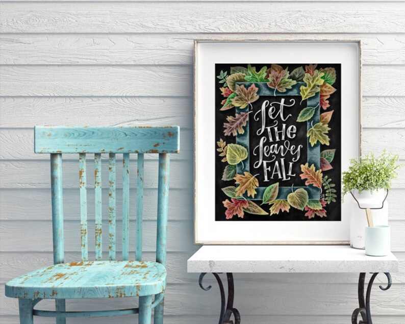 Happy Fall Chalkboard Art Chalk Art Fall Decor Fall - Etsy