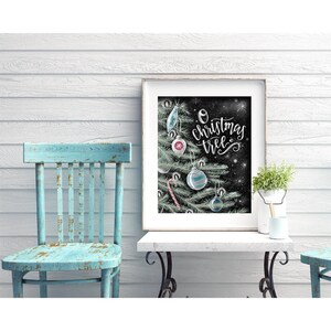 O Christmas Tree, Christmas Art, Ornaments, Chalkboard Art, Chalk Art ...