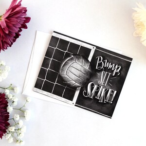 Volleyball Card, Volleyball Coach Gift, Bump, Set, Spike, Volleyball ...