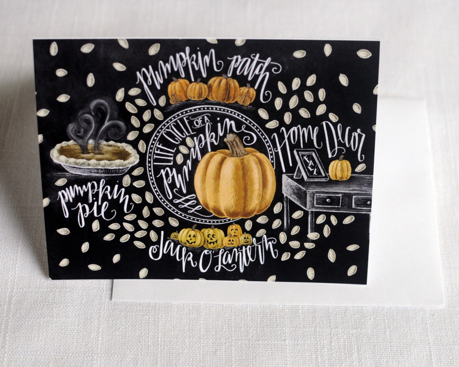 Fall Card Set Thanksgiving Card Harvest Card Pumpkin Fall | Etsy