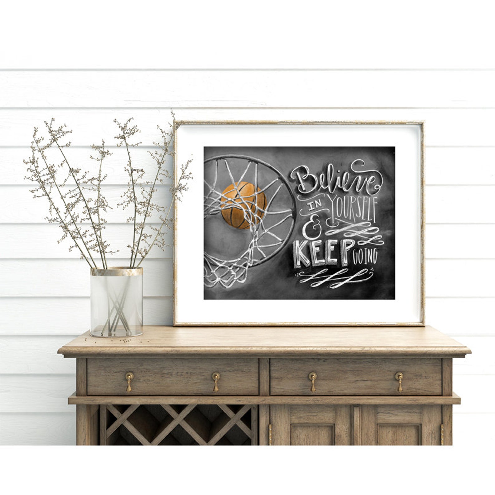 Basketball Decor Basketball Art Chalk Art Chalkboard Art | Etsy