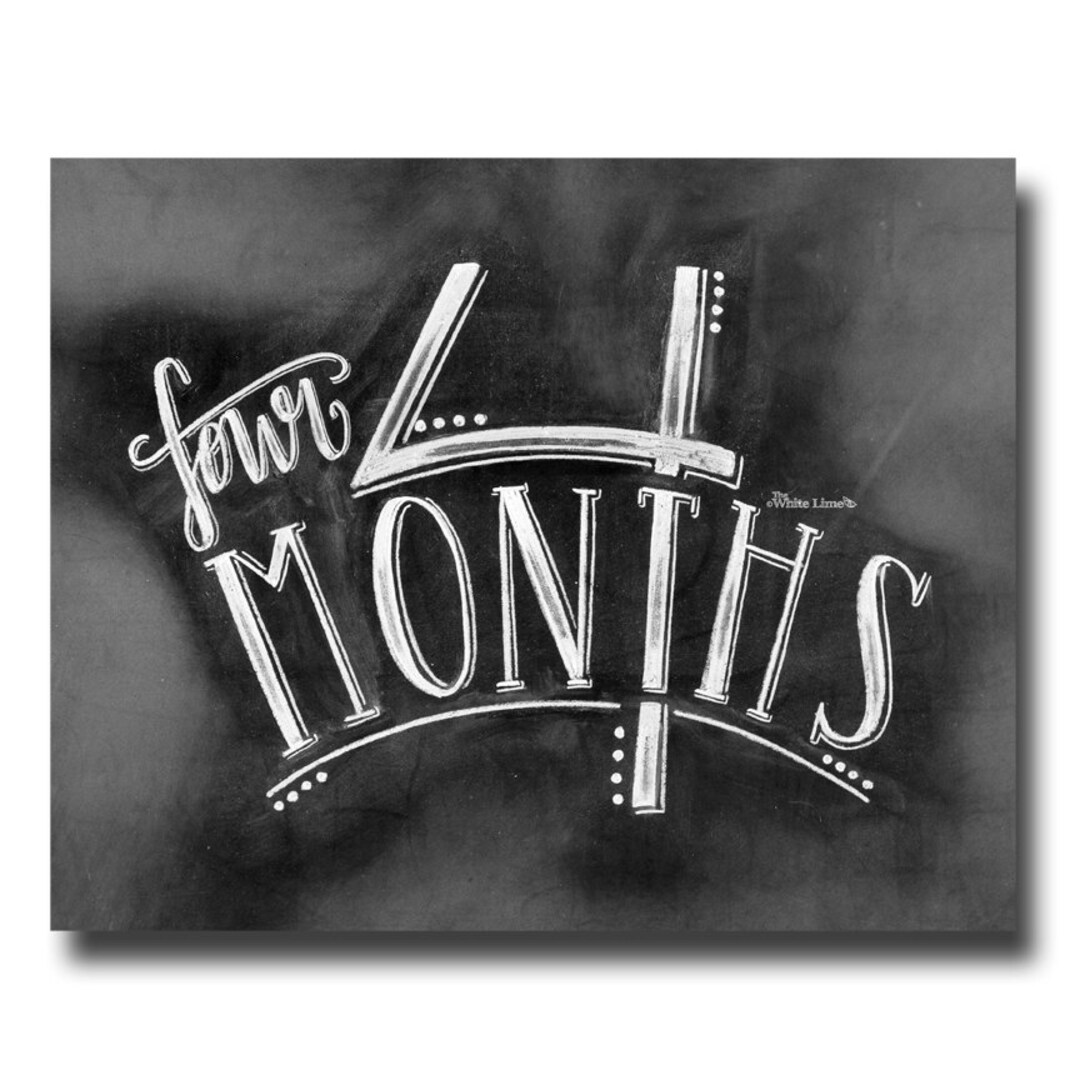 Mom to Be, Baby Monthly, Baby Monthly Chalkboard, Baby Milestone, Four ...