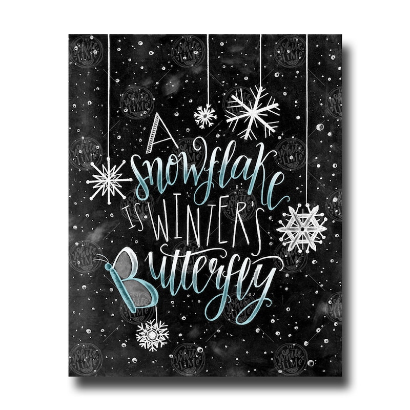 Chalkboard Snowflake - Etsy