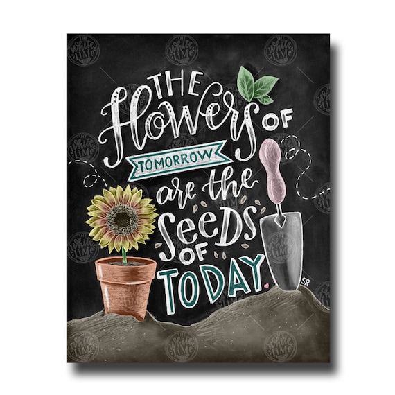 Chalkboard for garden store