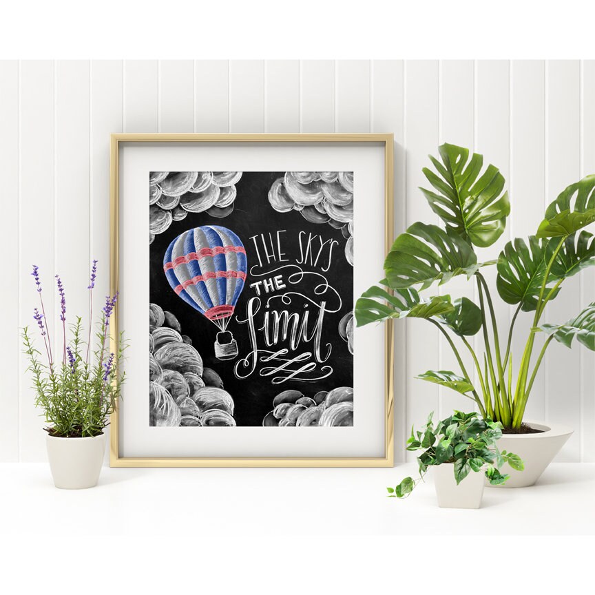 Chalk Art Chalkboard Art Inspirational Quote the Sky's - Etsy Israel