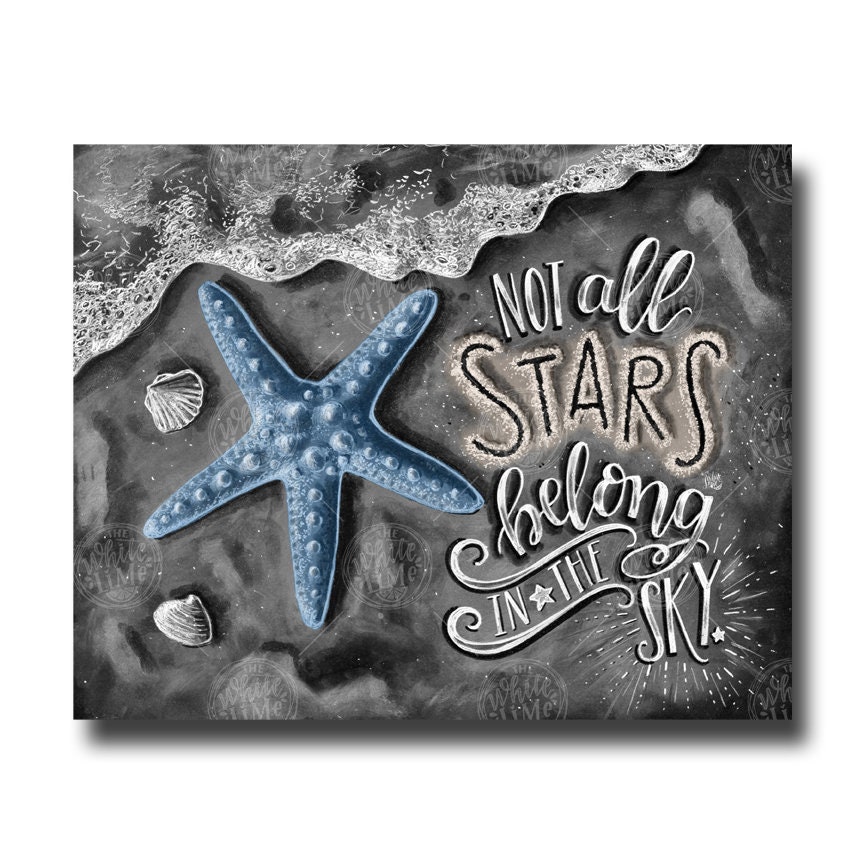 Starfish Art Beach Decor Starfish Print Beach Print | Etsy