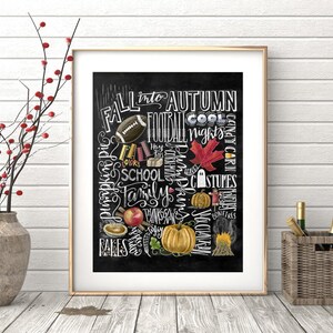 Fall Decor, Fall Word Art, Fall Art, Chalkboard Art, Chalk Art ...