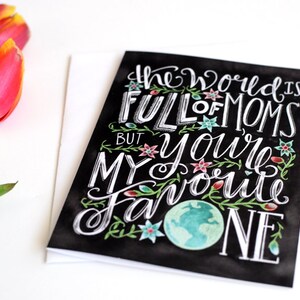 Mothers Day Card, Mothers Day Gift, Chalkboard Card, Celebrating Mom ...