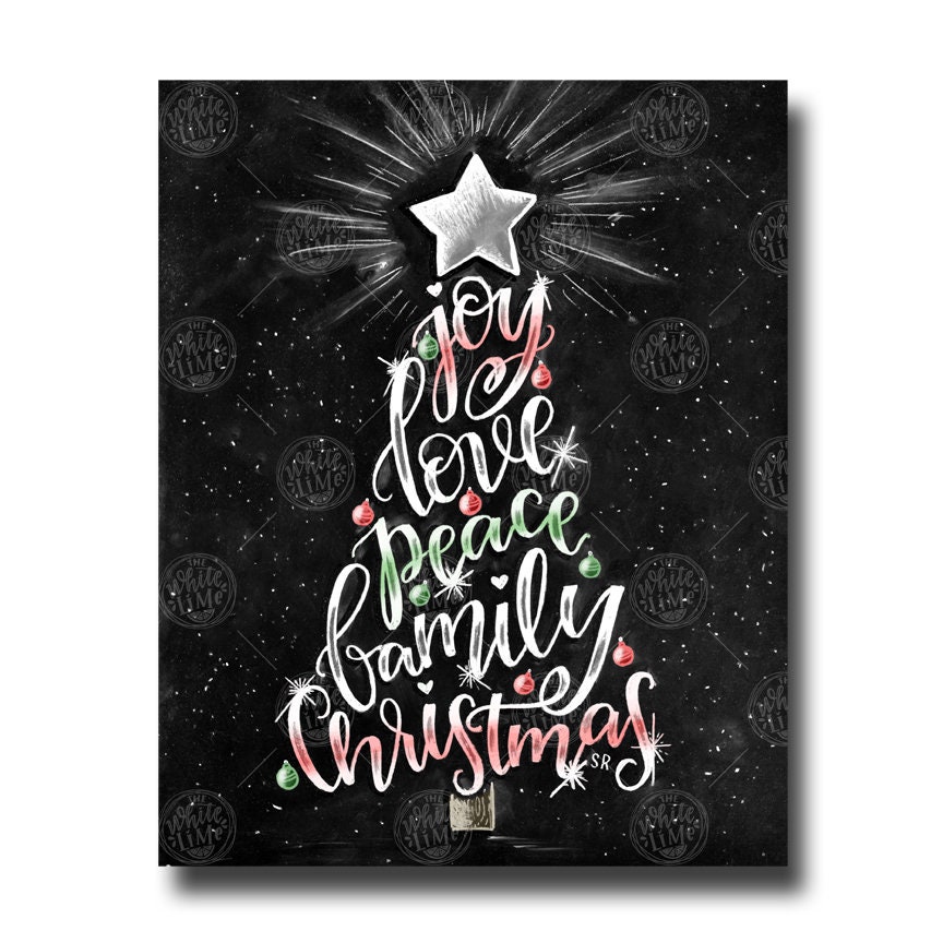 Christmas Tree Chalkboard Art
