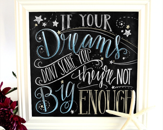 Chalk Art, Chalkboard Art, Inspirational Quote, the Sky's the Limit ...