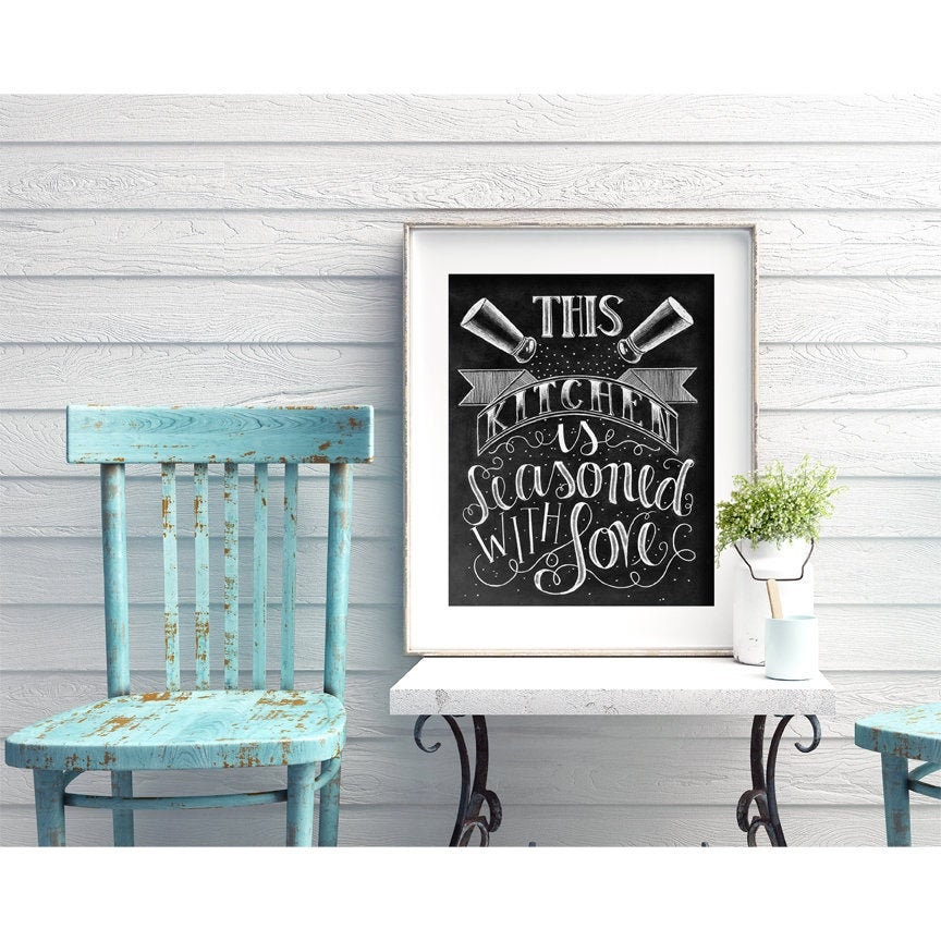Kitchen Decor Kitchen Art Kitchen Sign Kitchen Print Chalk | Etsy
