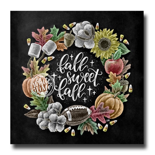 Hello Fall Sign Chalkboard Art Chalk Art Fall Decor Fall - Etsy