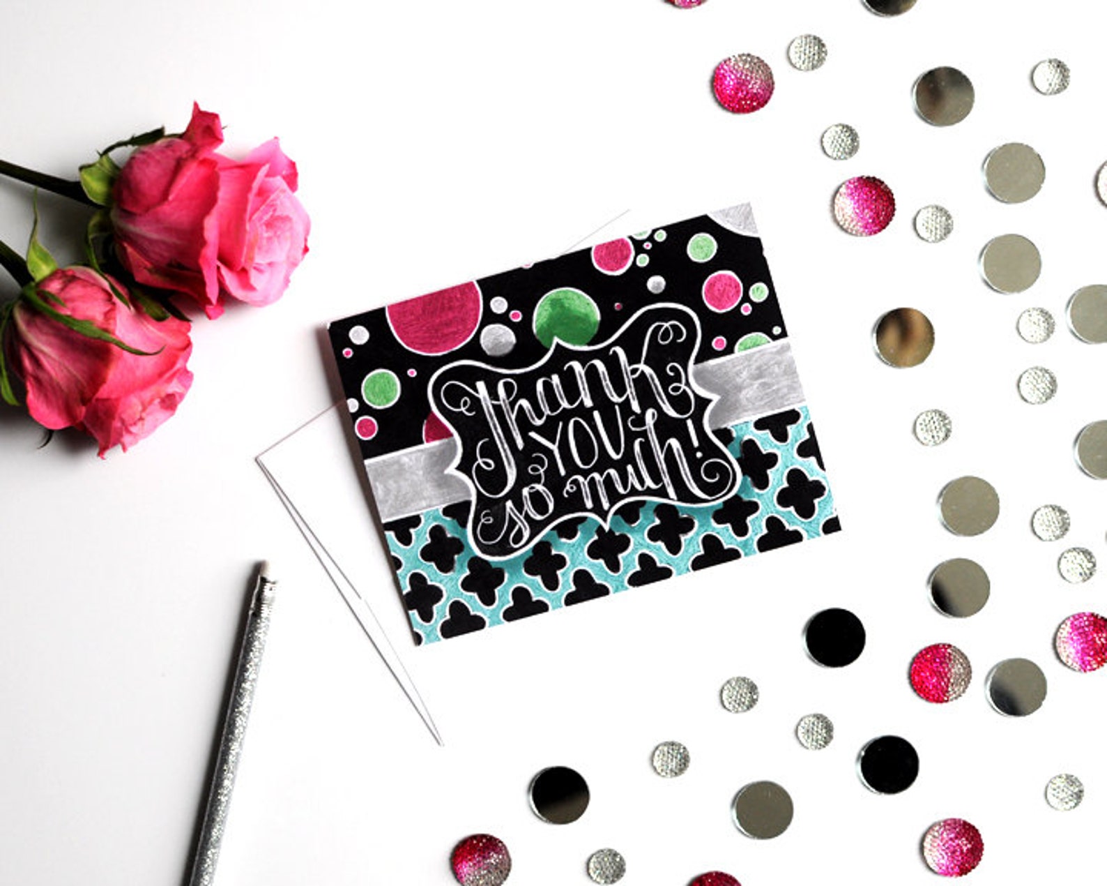 Chalkboard Art Thank You Card Chalkboard Thank You Chalk Art - Etsy