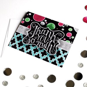 Chalkboard Art Thank You Card Chalkboard Thank You Chalk Art Circles ...