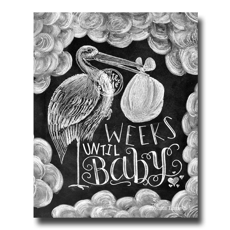 Baby Countdown Baby Countdown Chalkboard Pregnancy - Etsy