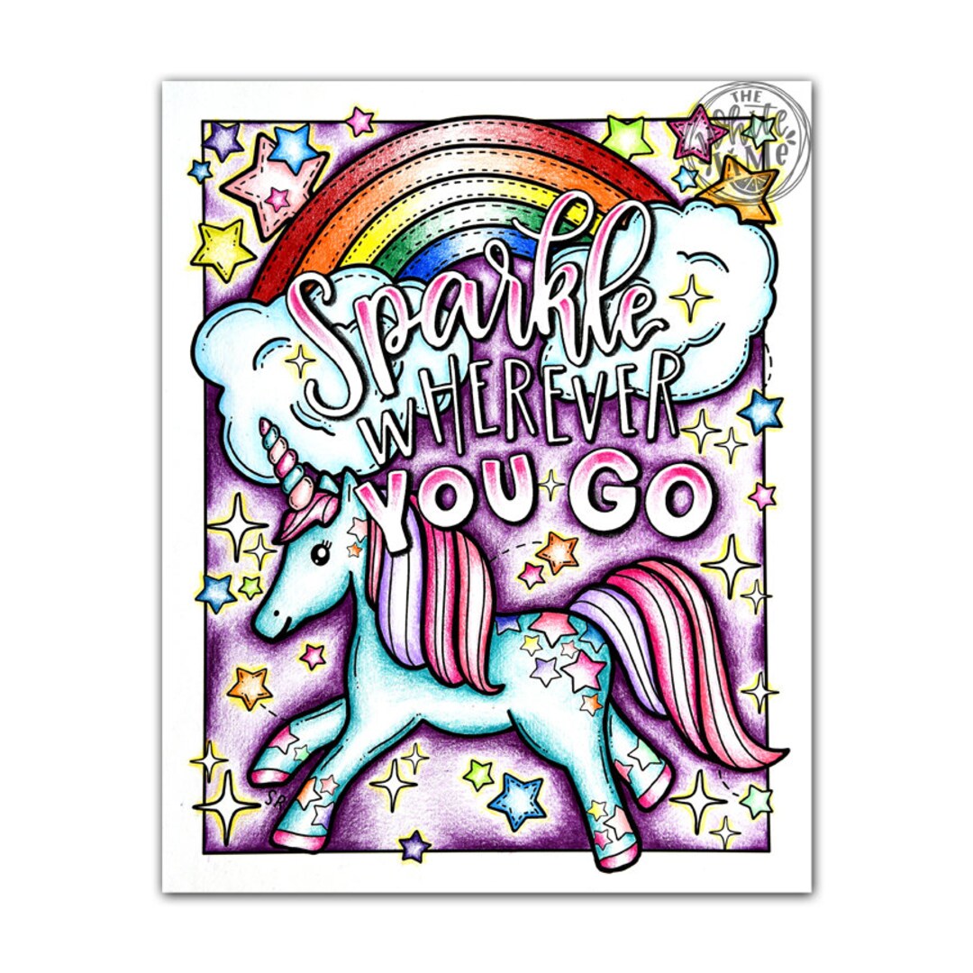 Unicorn Coloring Page, Kawaii Coloring Pages, Coloring Pages for Kids ...