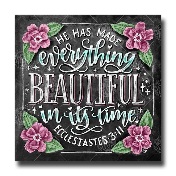 Chalkboard Art Bible Verse