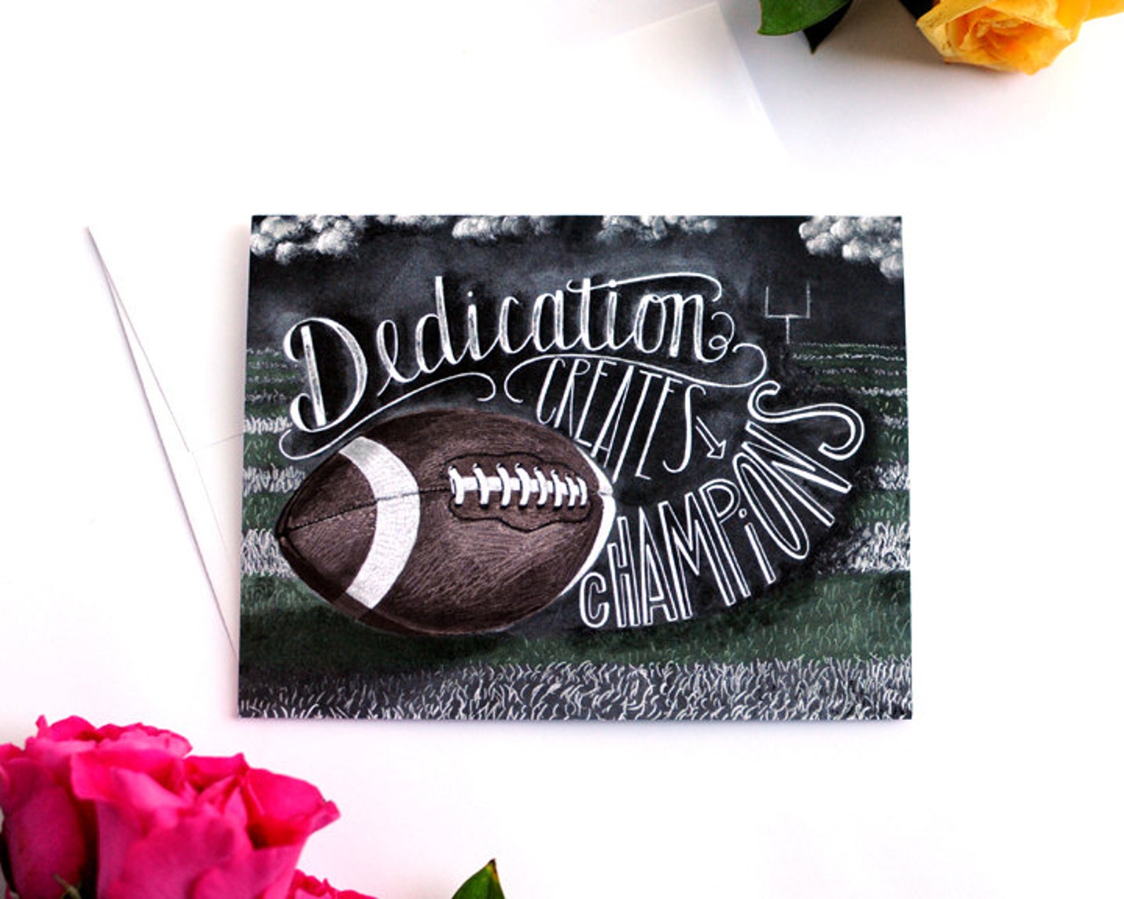 Football Card Football Coach Gift Motivational Quote - Etsy