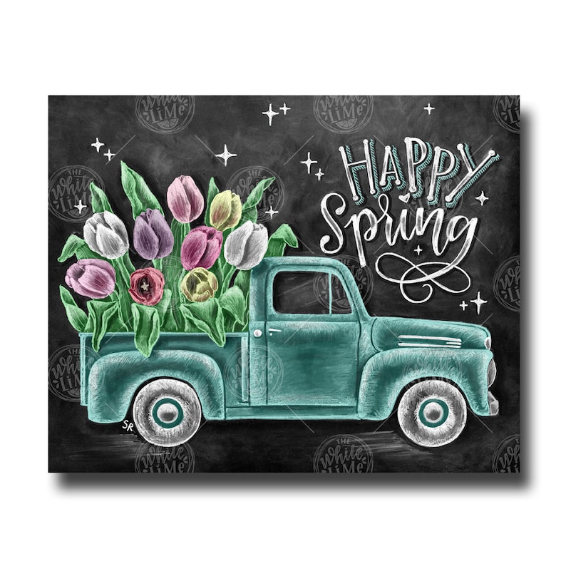 Spring Decor, Happy Spring, Spring Sign, Chalk Art, Chalkboard Art ...