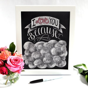 Valentines Gift Valentines Day I love you because | Etsy