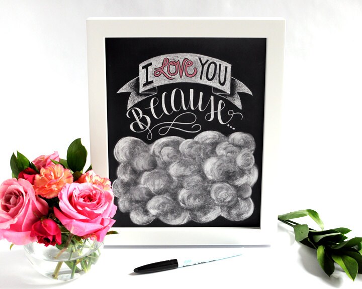 Valentines Gift Valentines Day I love you because | Etsy