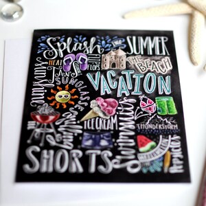 Summer Card, Chalkboard Art, Chalk Art, Chalkboard Sign, Typography ...
