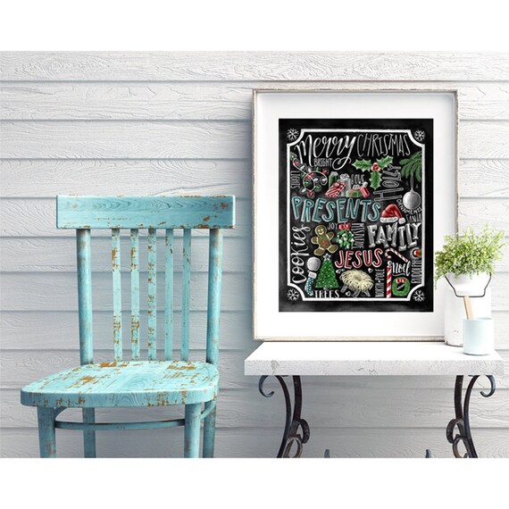 Christmas Jesus Chalkboard Art