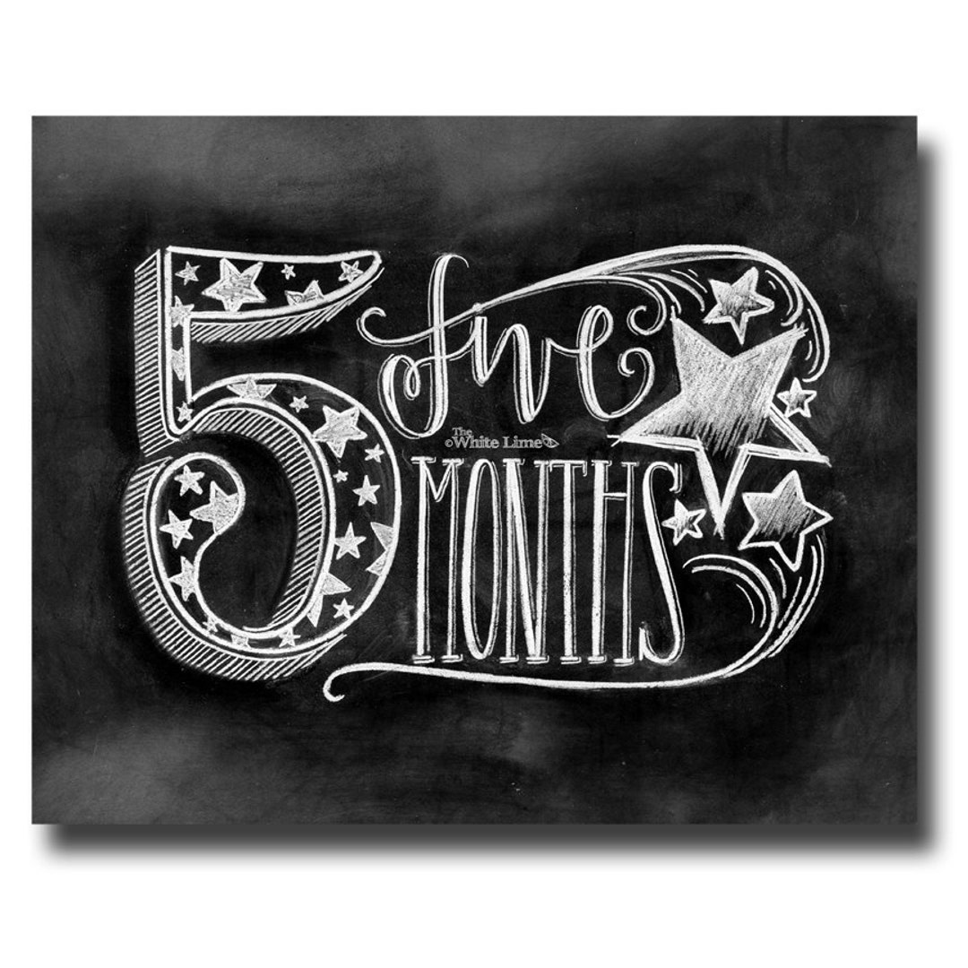 New Mom Gift, Baby Monthly, Baby Monthly Chalkboard, Baby Milestone ...