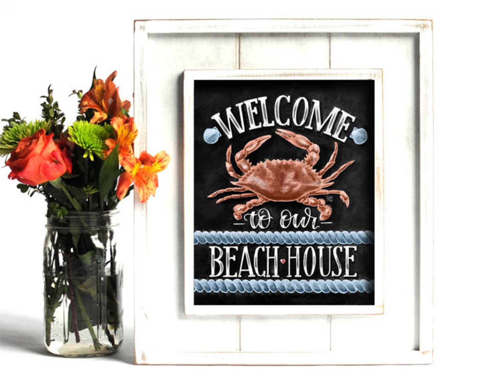 Beach House Sign Beach Print Welcome to Our Beach House - Etsy