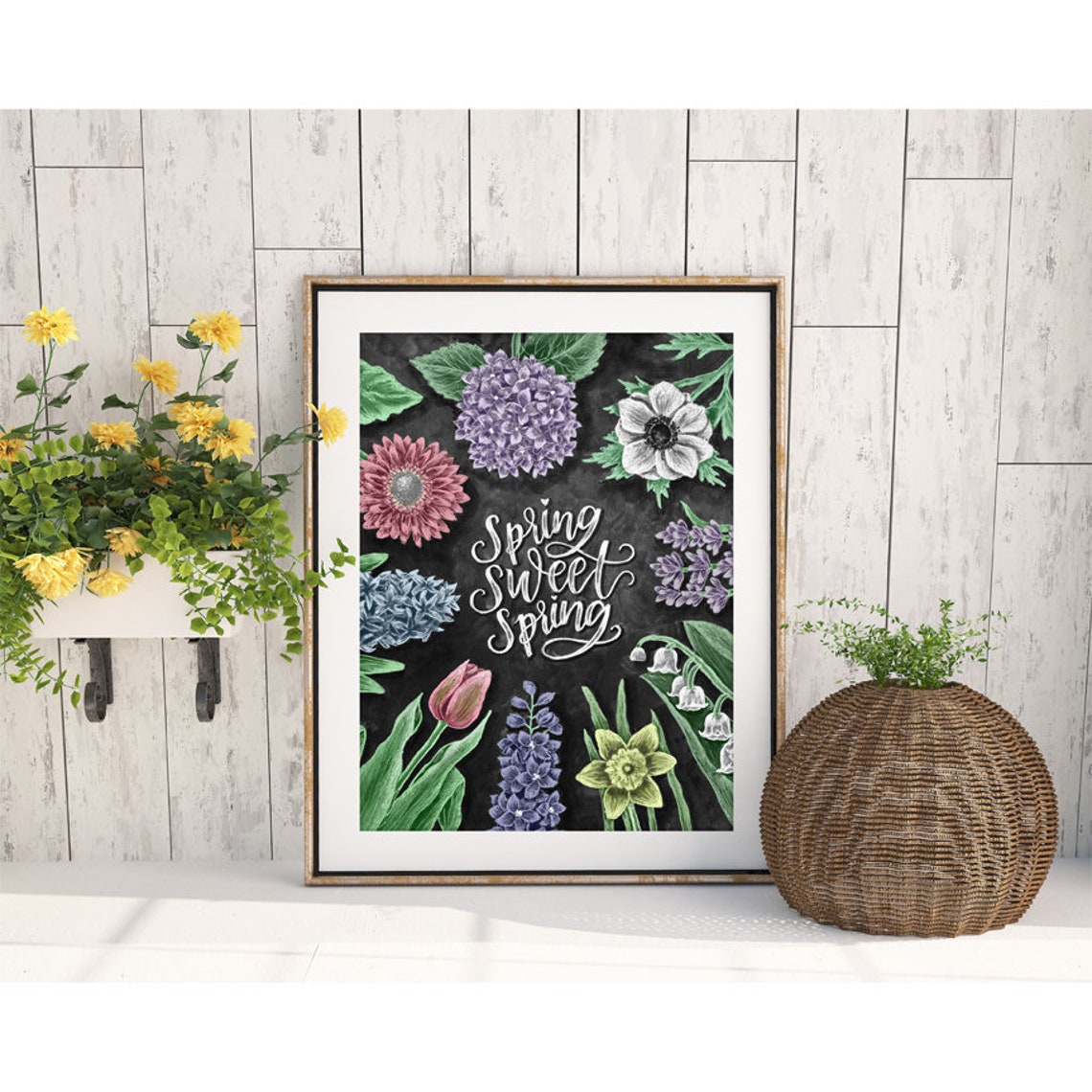 Spring Decor Spring Sweet Spring Spring Print Chalk Art - Etsy
