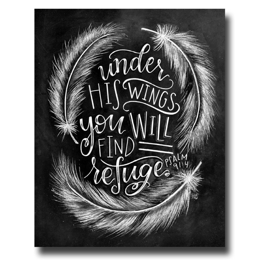 Feather Print, Psalm 91:4, Feather Art, Chalk Art, Chalkboard Art ...