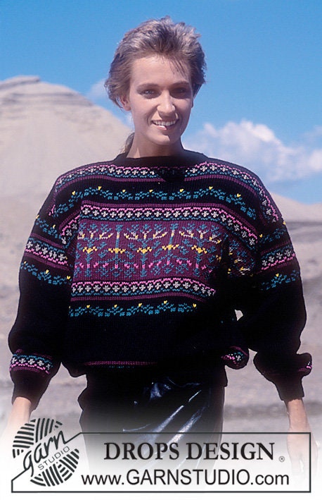 Women's Sweater Retro Style 100% Wool Multicolored - Etsy Israel