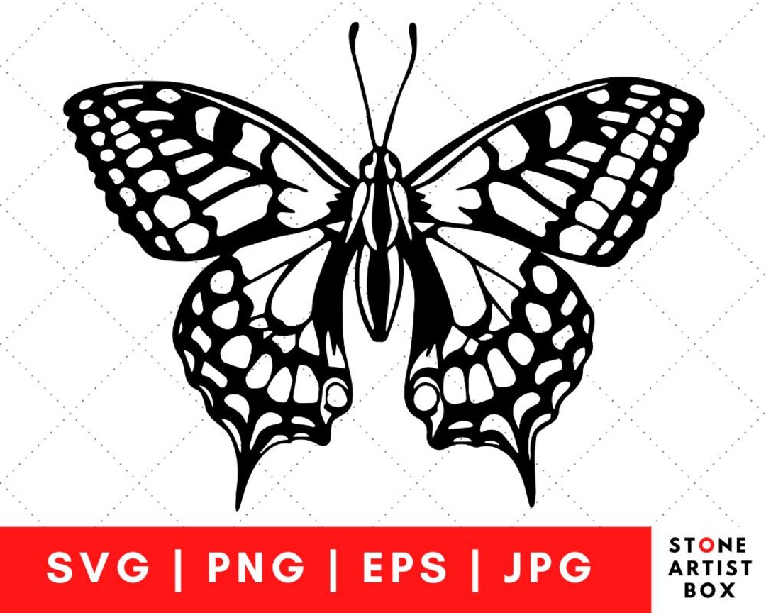 Swallowtail Butterfly Clipart SVG, Hand-drawn Illustration, Vinyl ...