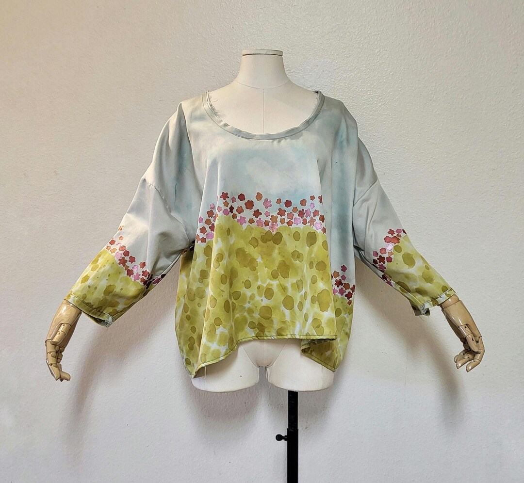 Upcycled, Recycled, One of a Kind, Handpainted Woman's Top. - Etsy